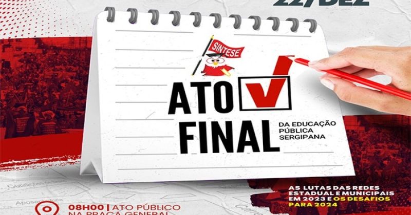 Ato do SINTESE fará balanço sobre educação pública, lutas e vitórias em ...
